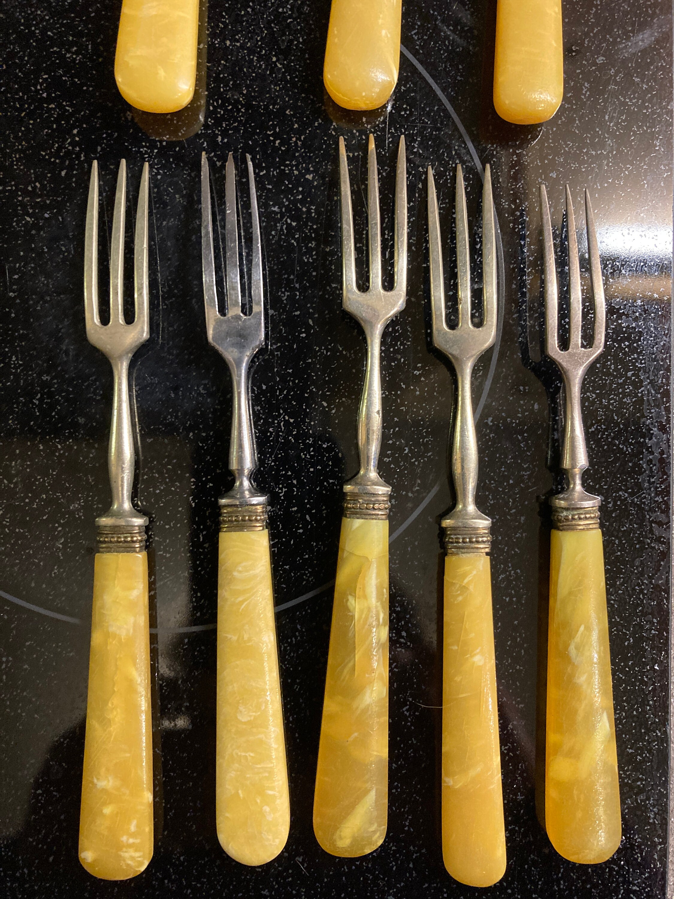 Vintage Bakelite Cutlery Gorgeous Very Rare Collectible Yellow ...