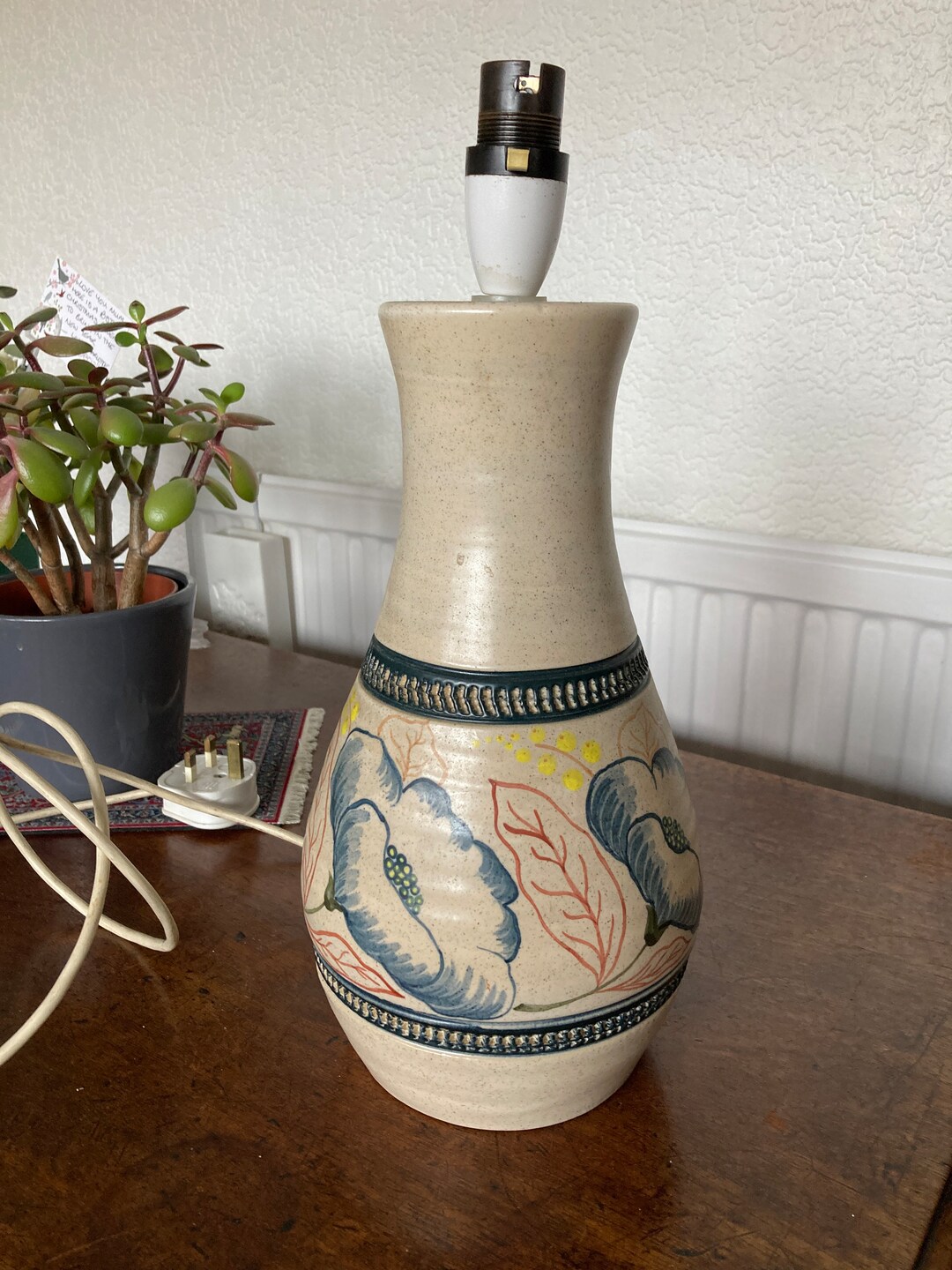 Vintage Table Lamp Purbeck Pottery Poole England C 1966 working Hand ...