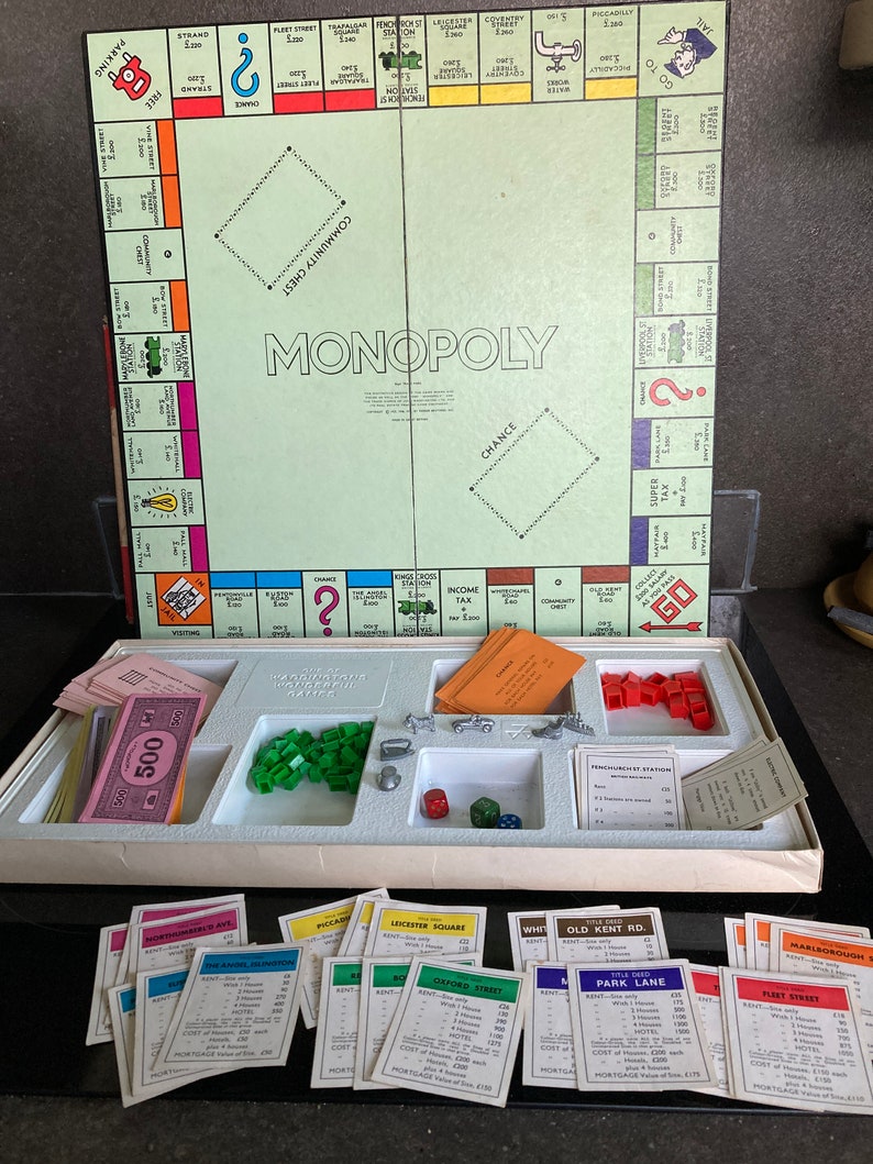 Monopoly Vintage Monopoly Game Complete All Games Pieces - Etsy