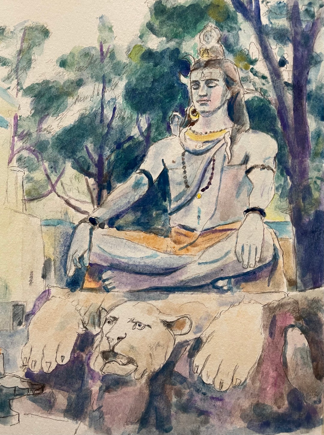 Original Shiva Drawing - Etsy