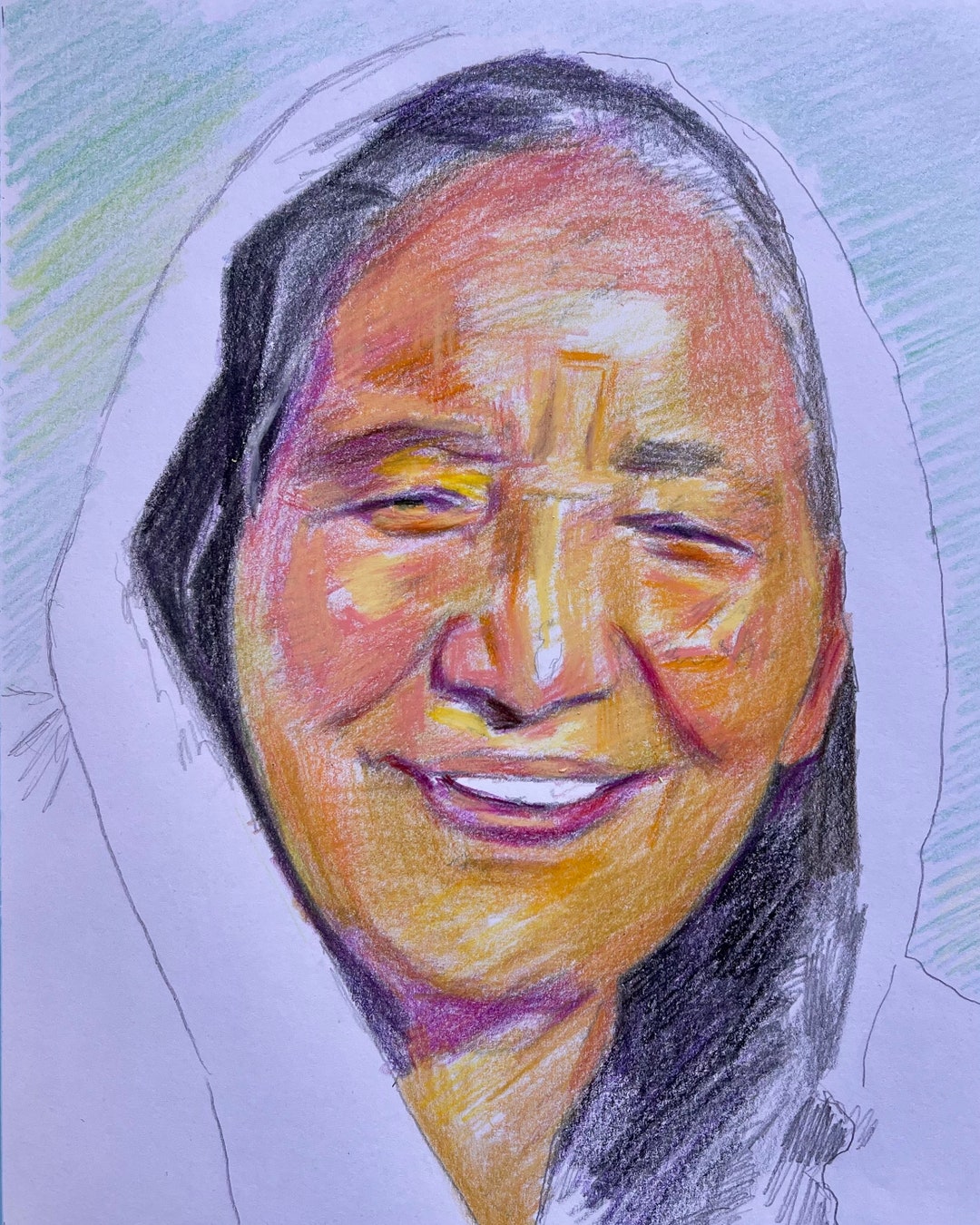 Original Sri Siddhi Ma Drawing - Etsy