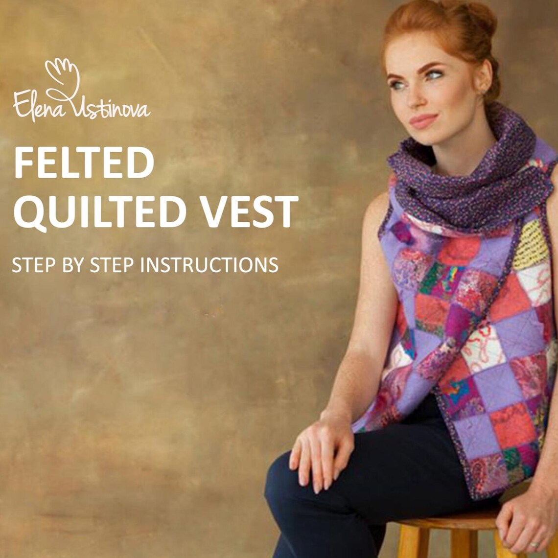 Felted Quilted Vest Tutorial: DIY Boho Clothing Pattern - Instant ...