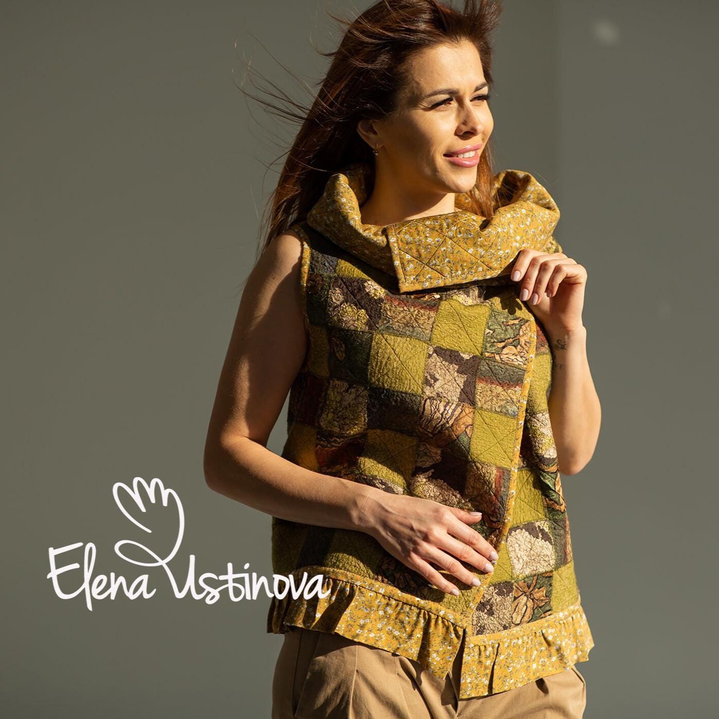 Felted Quilted Vest Tutorial: DIY Boho Clothing Pattern - Instant ...