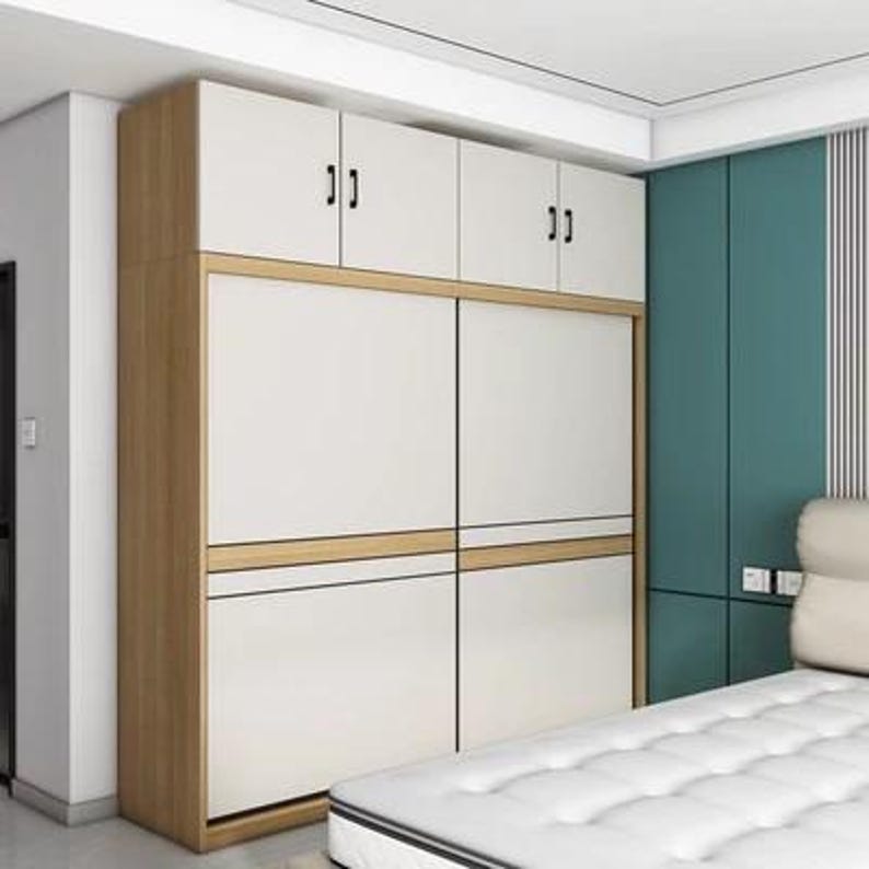 Original Wood Color Shift Door Ecological Solid Wood Wardrobe - Etsy