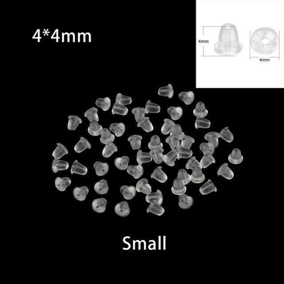 1000 Pcs Silicone Rubber Earring Backs Nuts Post Stopper Earring ...