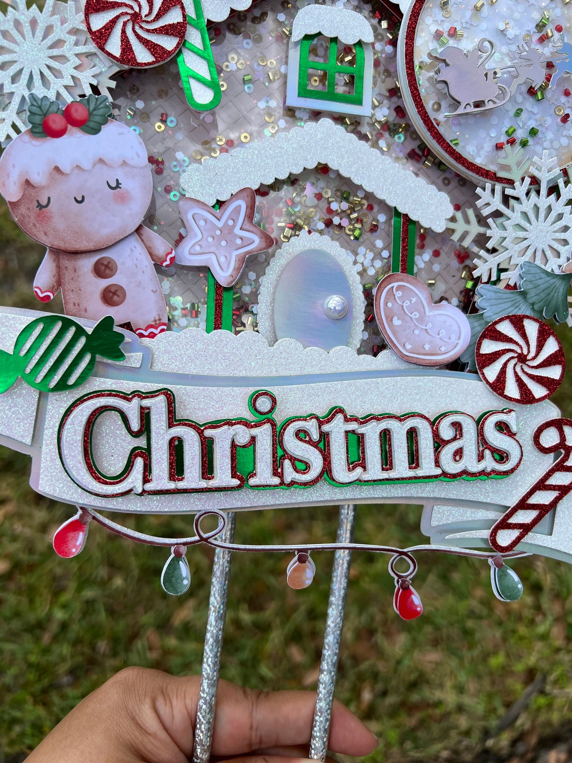 Christmas Cake Topper Holiday Cake Topper Christmas Decor - Etsy