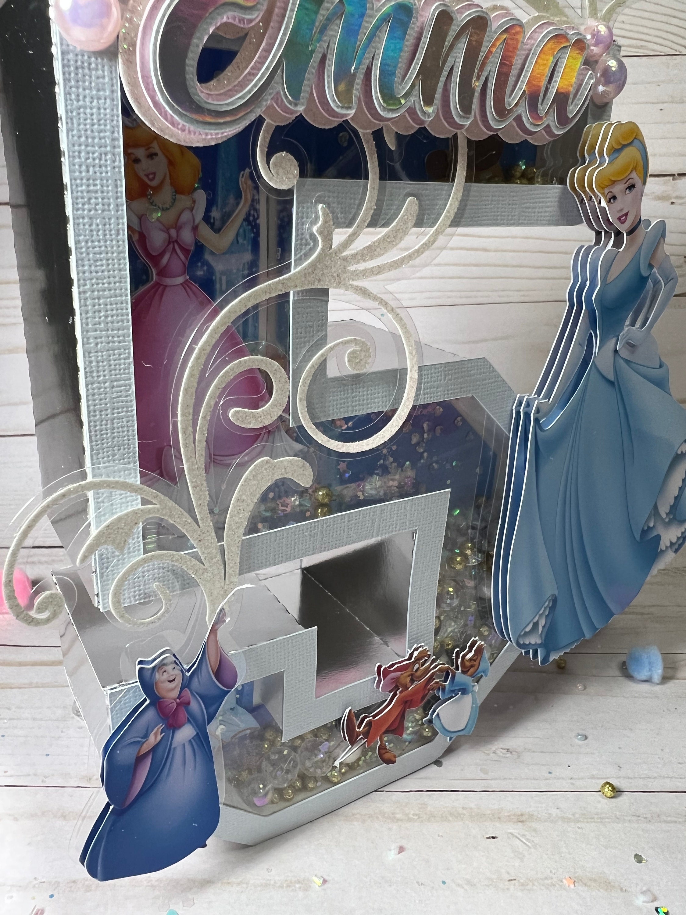Cinderella 3D Letter Shaker, 3D Shaker,party Theme, Birthday - Etsy