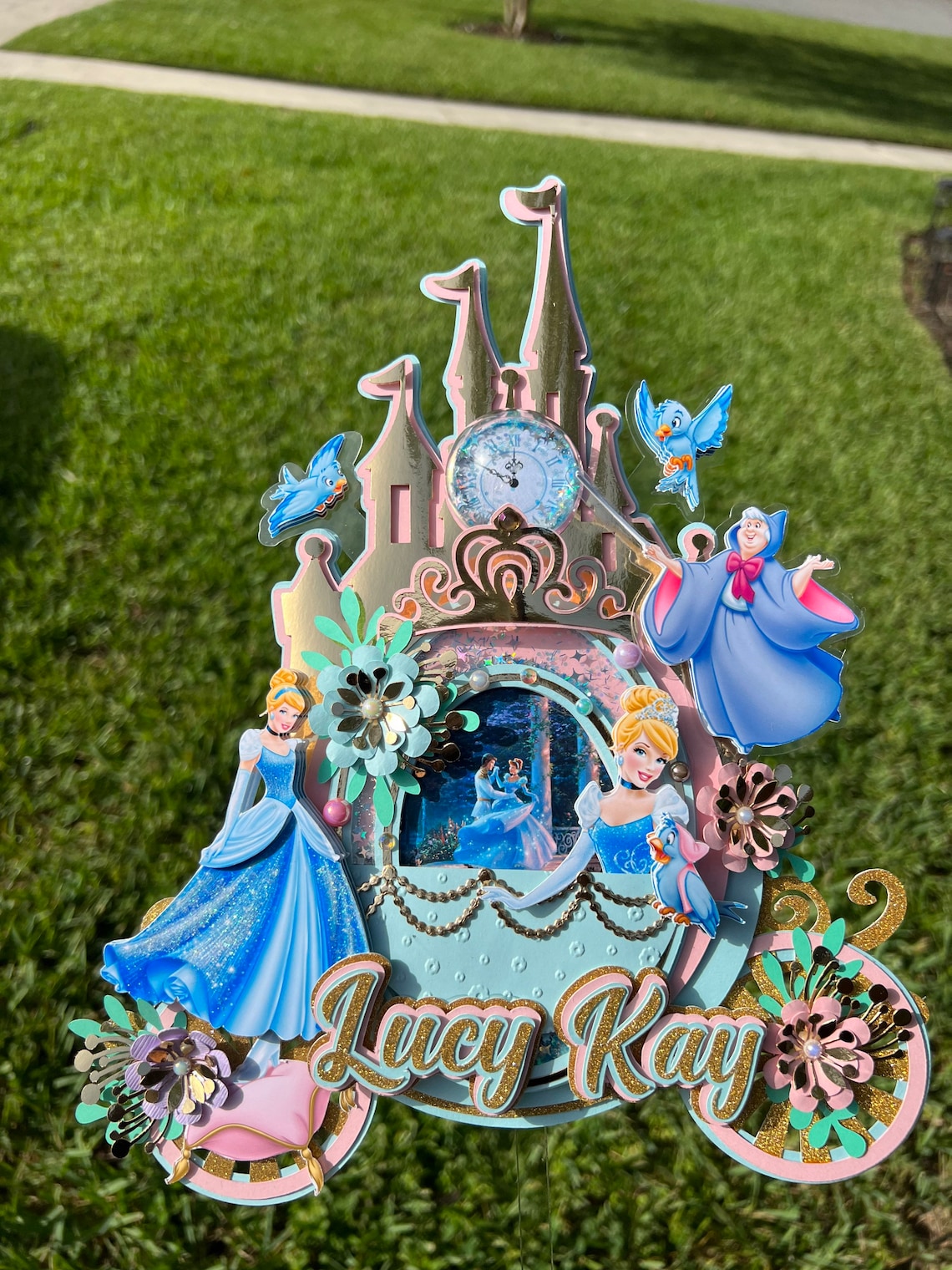 Cinderella Cake Topper Cake Topper Birthday Party Birthday - Etsy