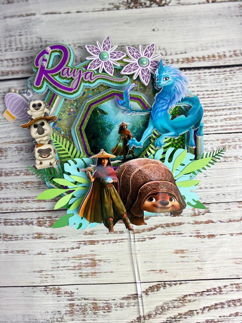 Raya Cake Topper Shaker Cake Topper Birthday Party Decor - Etsy