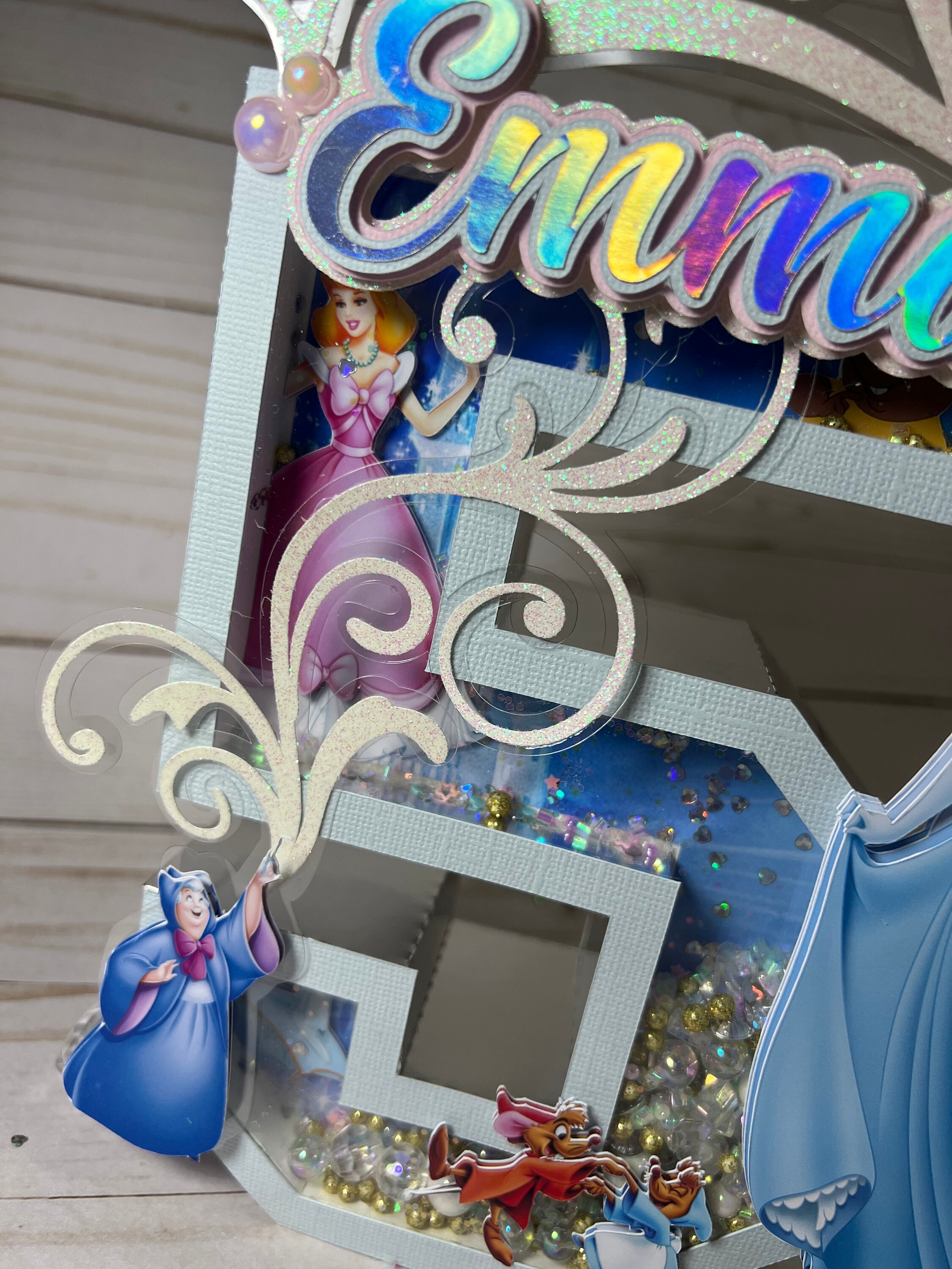 Cinderella 3D Letter Shaker, 3D Shaker,party Theme, Birthday - Etsy