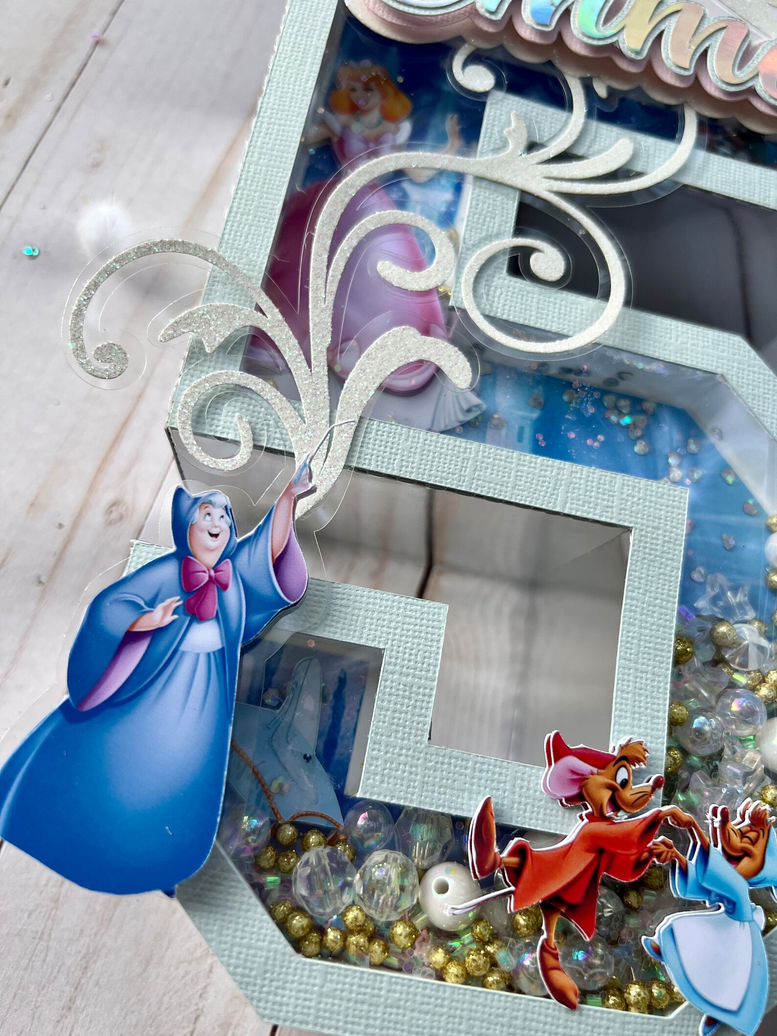 Cinderella 3D Letter Shaker, 3D Shaker,party Theme, Birthday - Etsy
