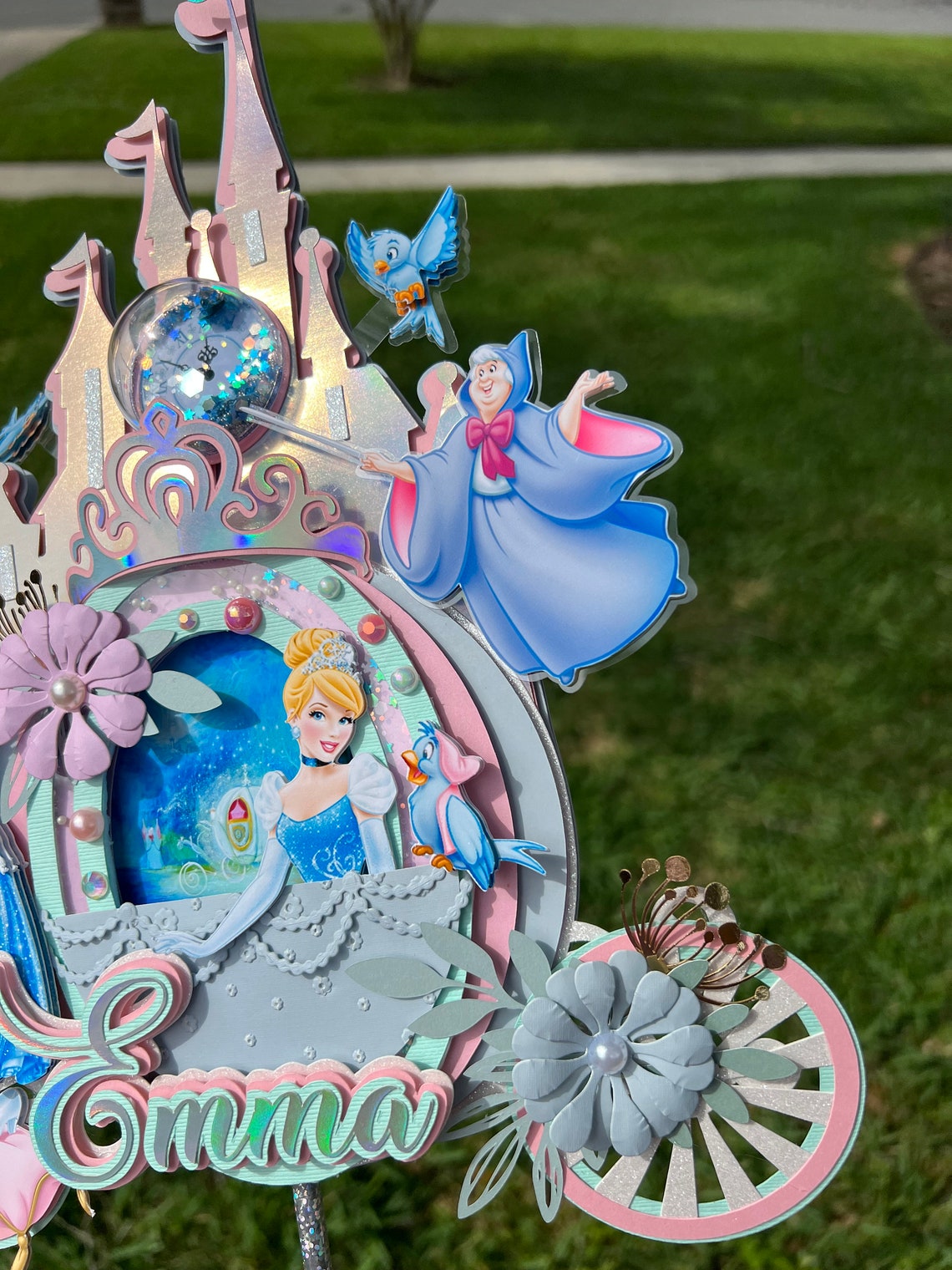 Cinderella Cake Topper Cake Topper Birthday Party Birthday - Etsy