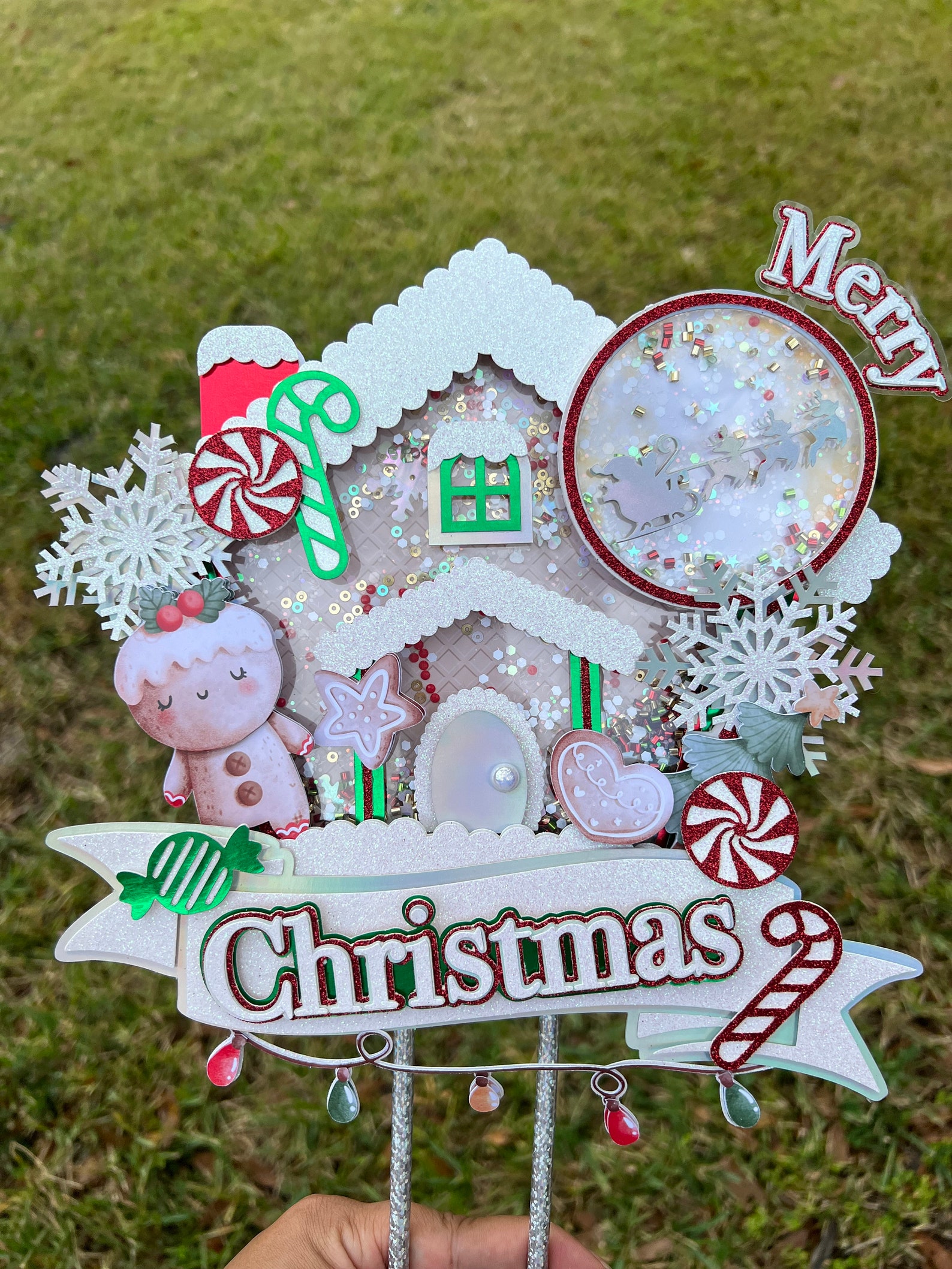 Christmas Cake Topper Holiday Cake Topper Christmas Decor - Etsy