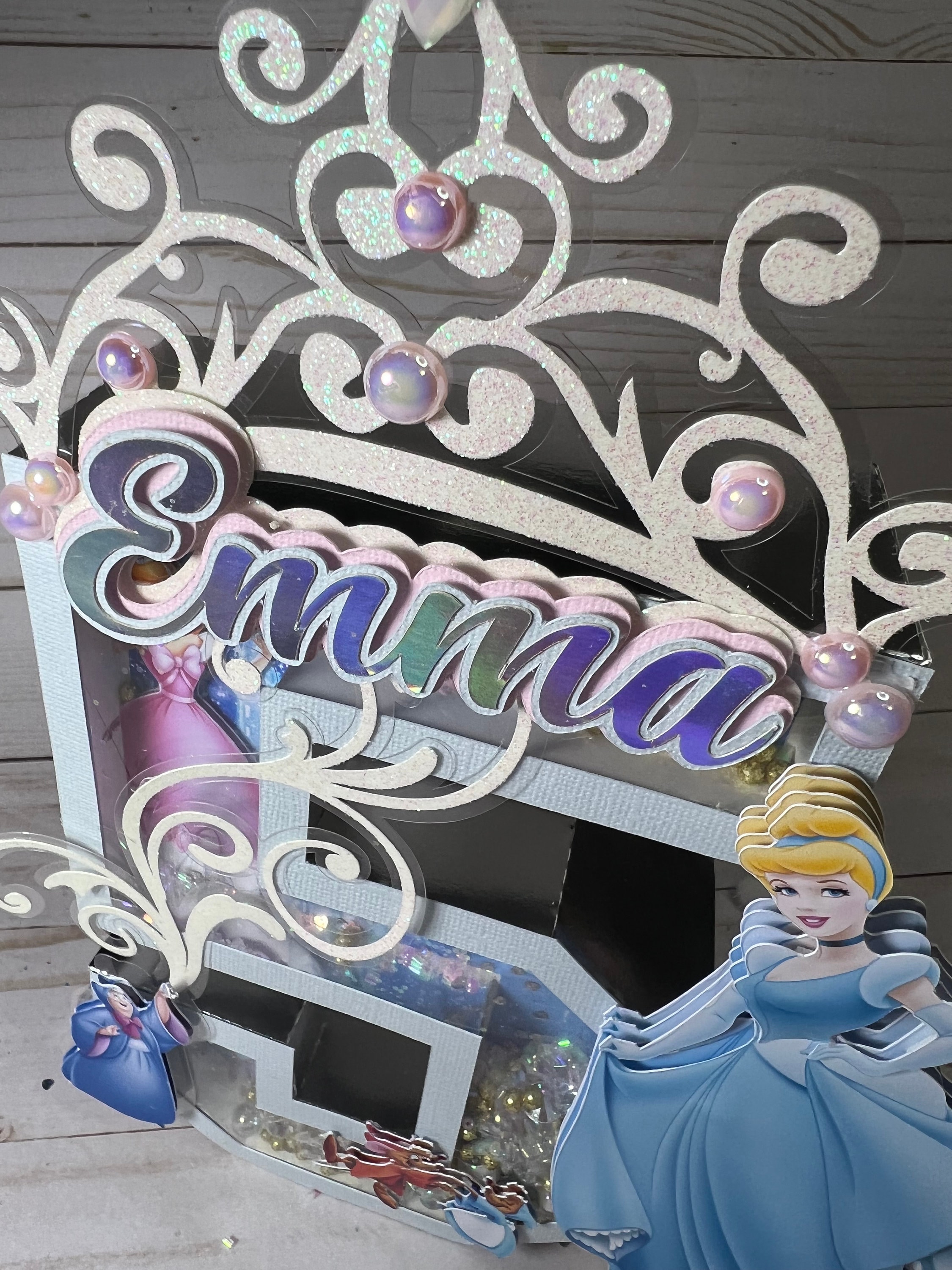 Cinderella 3D Letter Shaker, 3D Shaker,party Theme, Birthday - Etsy