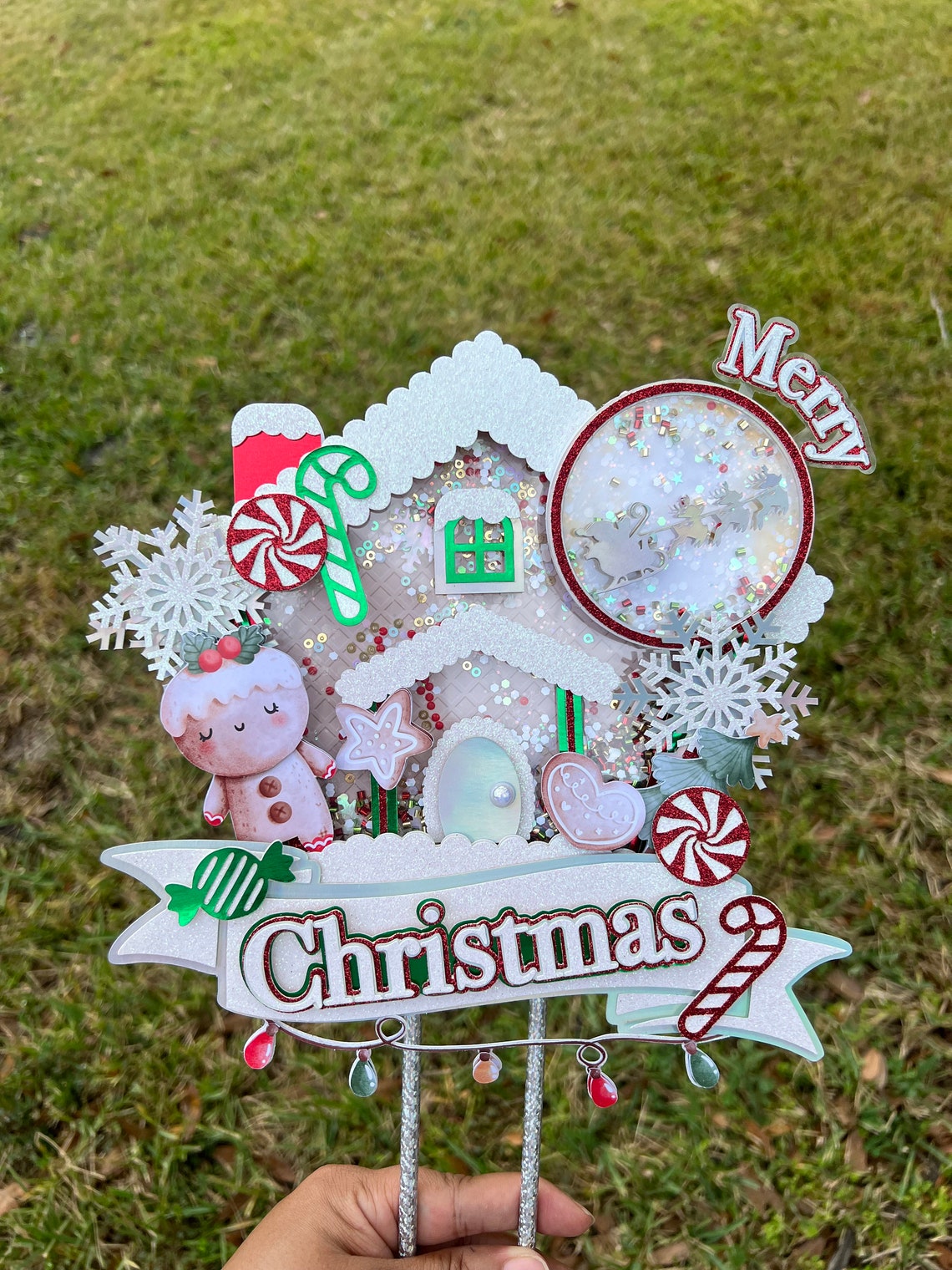 Christmas Cake Topper Holiday Cake Topper Christmas Decor - Etsy