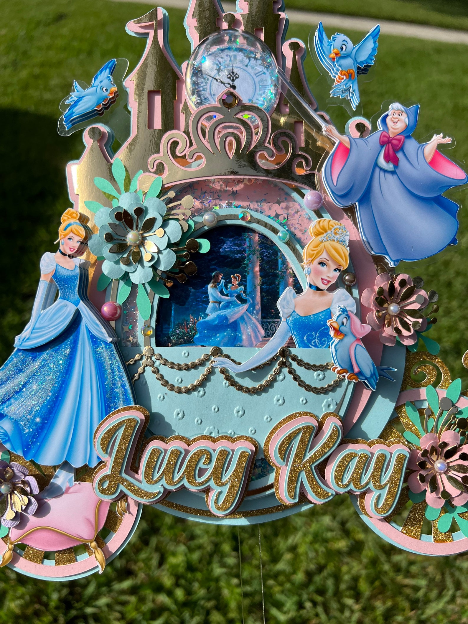 Cinderella Cake Topper Cake Topper Birthday Party Birthday - Etsy