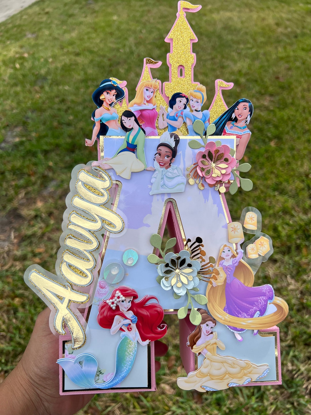 Princess 3D Letter, Princes Letter Decor, Birthday Girl, Party ...