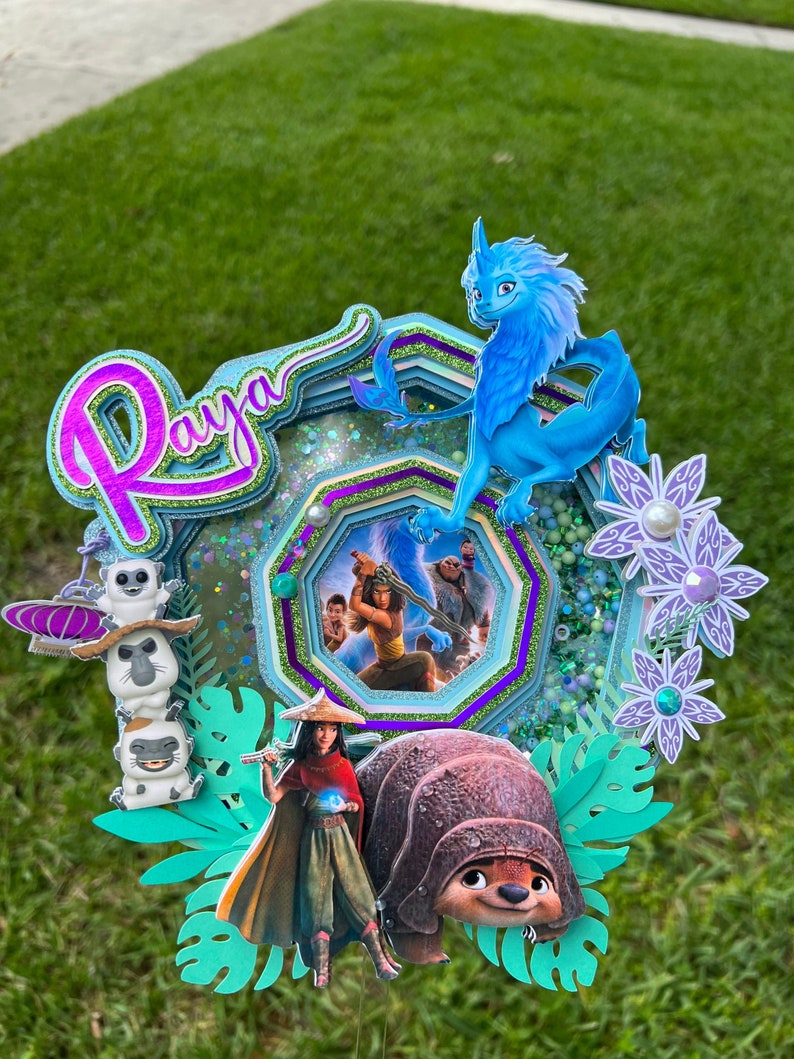 Raya Cake Topper Shaker Cake Topper Birthday Party Decor - Etsy