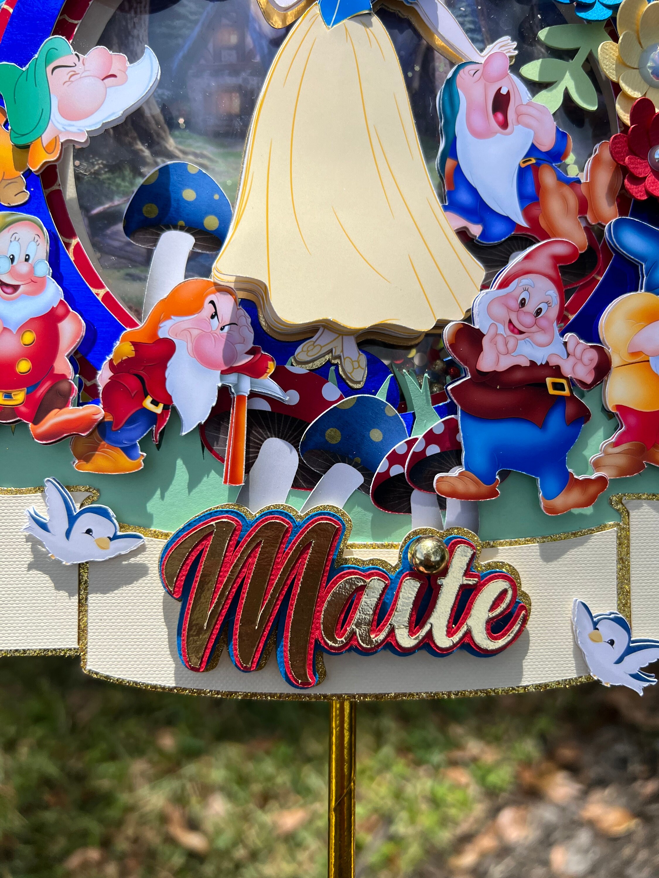 Snow White Cake Topper Princess Birthday Decoration Snow - Etsy