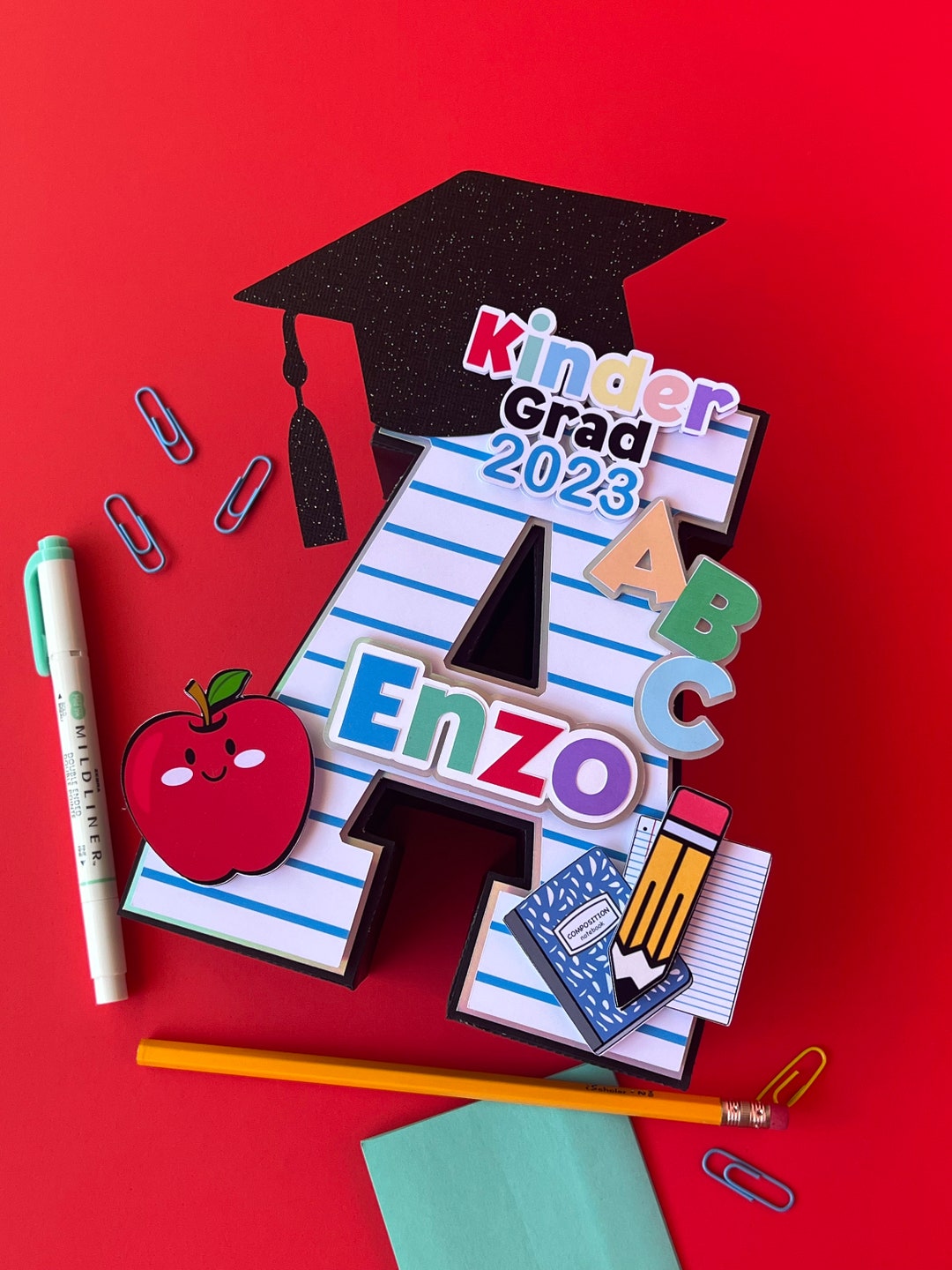 Grad 3D Letter, Teacher Letter, Graduation Letter - Etsy