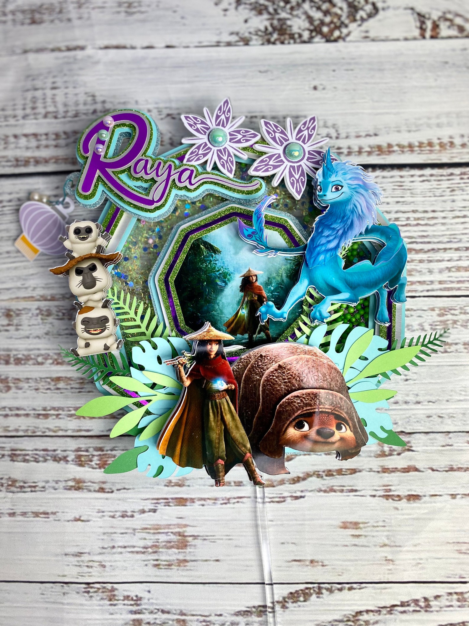 Raya Cake Topper Shaker Cake Topper Birthday Party Decor - Etsy