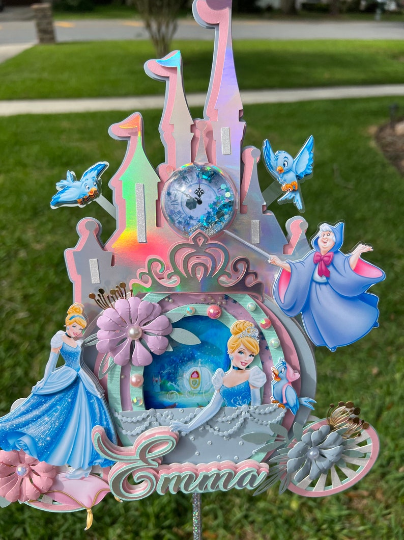Cinderella Cake Topper, Cake Topper, Birthday Party, Birthday ...