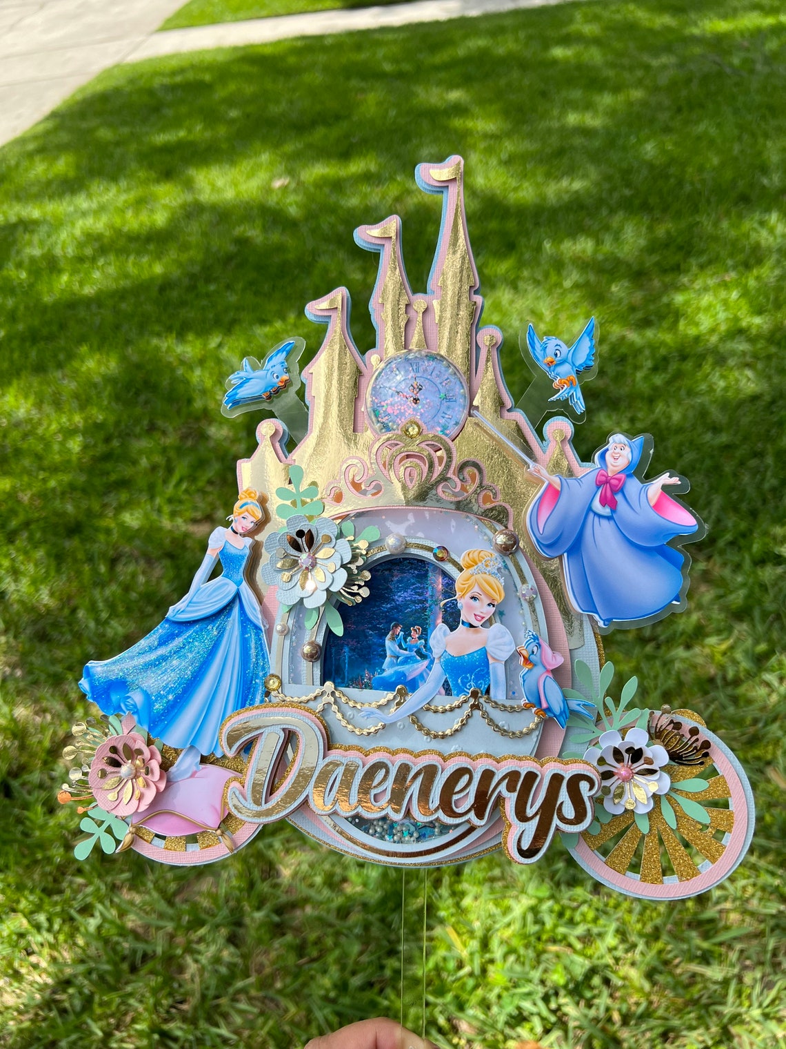 Cinderella Cake Topper Cake Topper Birthday Party Birthday - Etsy