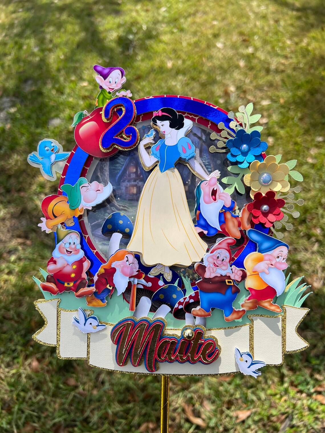 Snow White Cake Topper, Princess, Birthday Decoration, Snow White Party ...