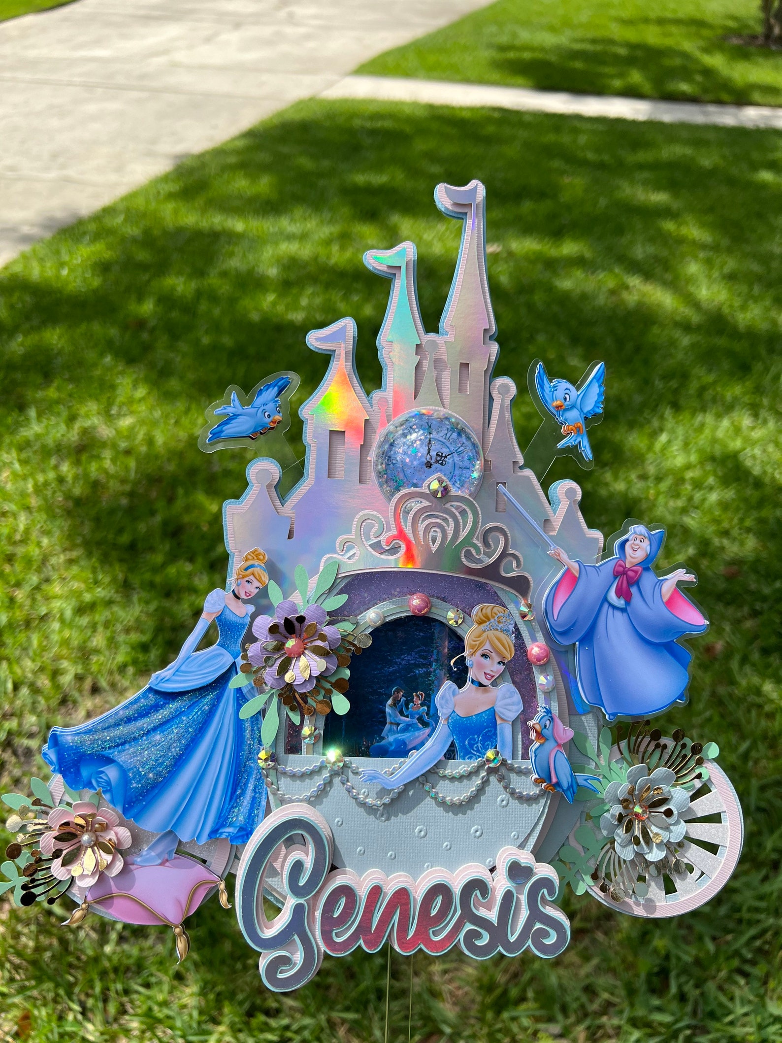 Cinderella Cake Topper, Cake Topper, Birthday Party, Birthday ...