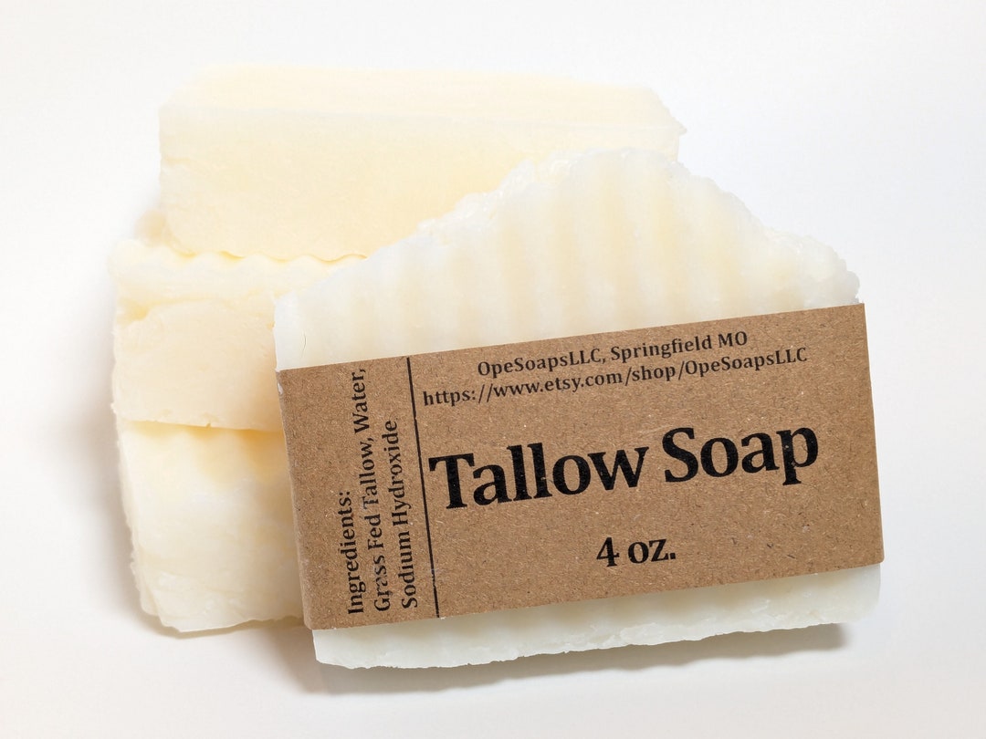 Fragrance Free Grass Fed Tallow Soap - Palm Oil Free (4oz) - Etsy