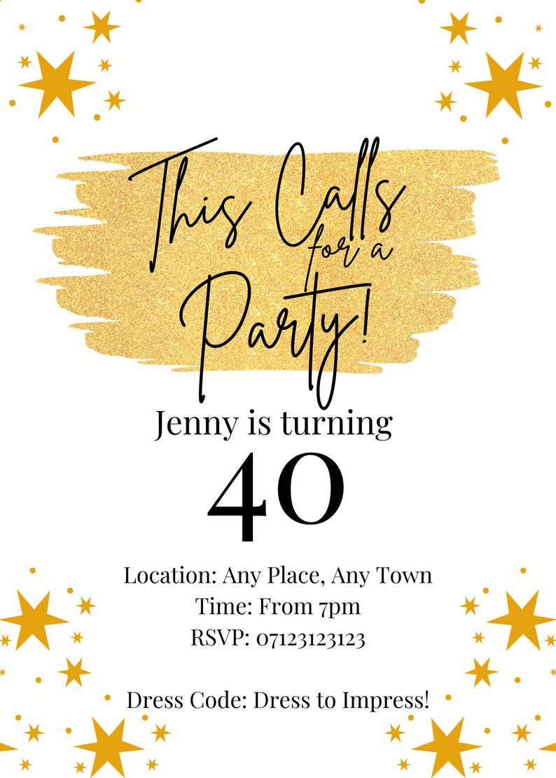 This Calls for a Party Invitation - Etsy