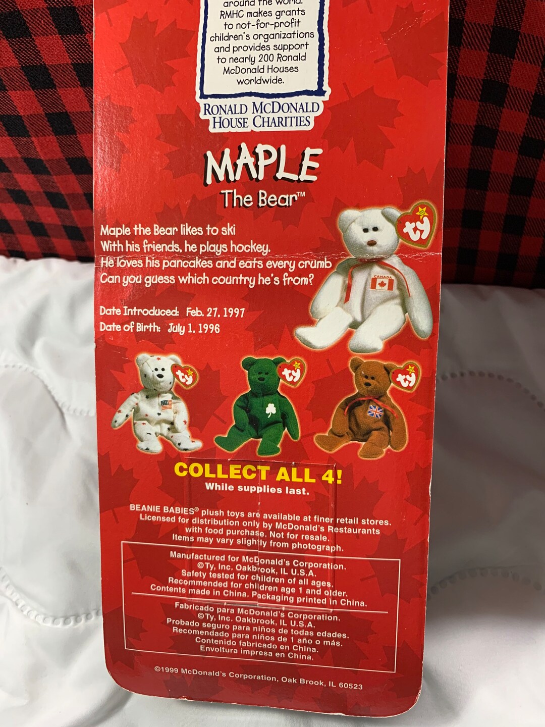 Miniture Collection: Glory, Britannia, Erin and Maple Beanie Babies ...