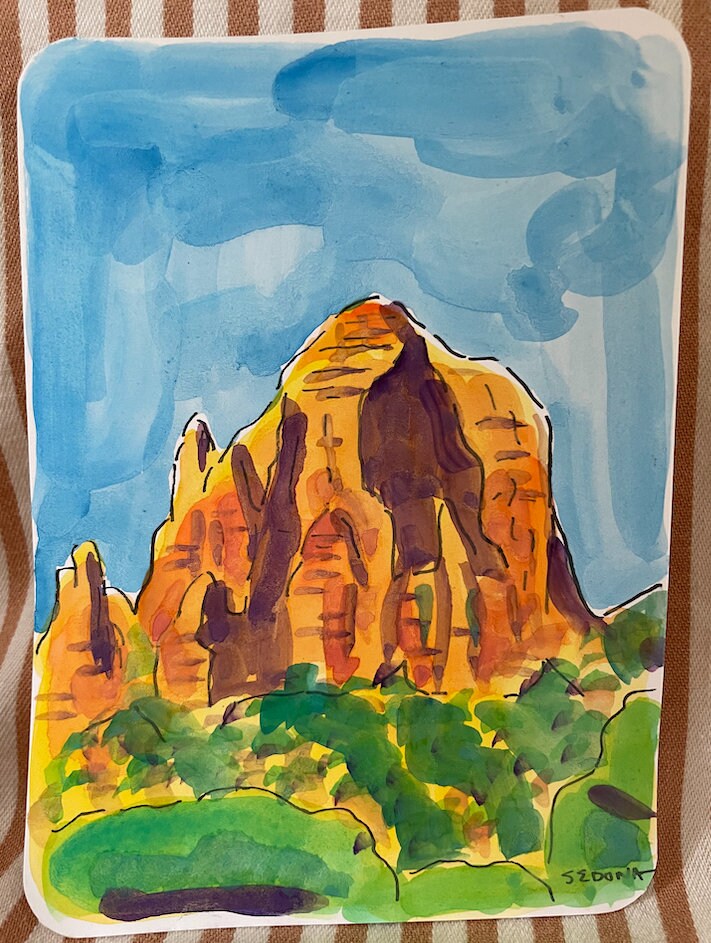 Hand Painted Sedona Landscape - Etsy