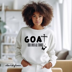 Christian Quote God Over All Things PNG Graphic Design, Bible Verse ...