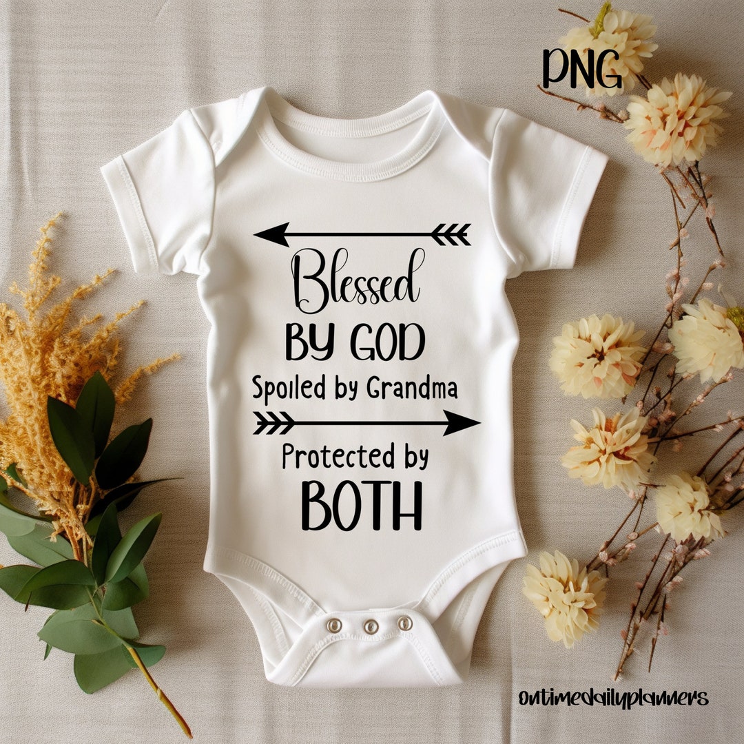Christian Quote Baby Onesie PNG, Cute Baby Saying, Onesie Quote Digital ...