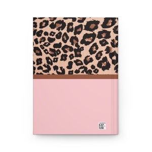 Leopard Print Notebook, Personalized Pink and Brown Leopard Print ...