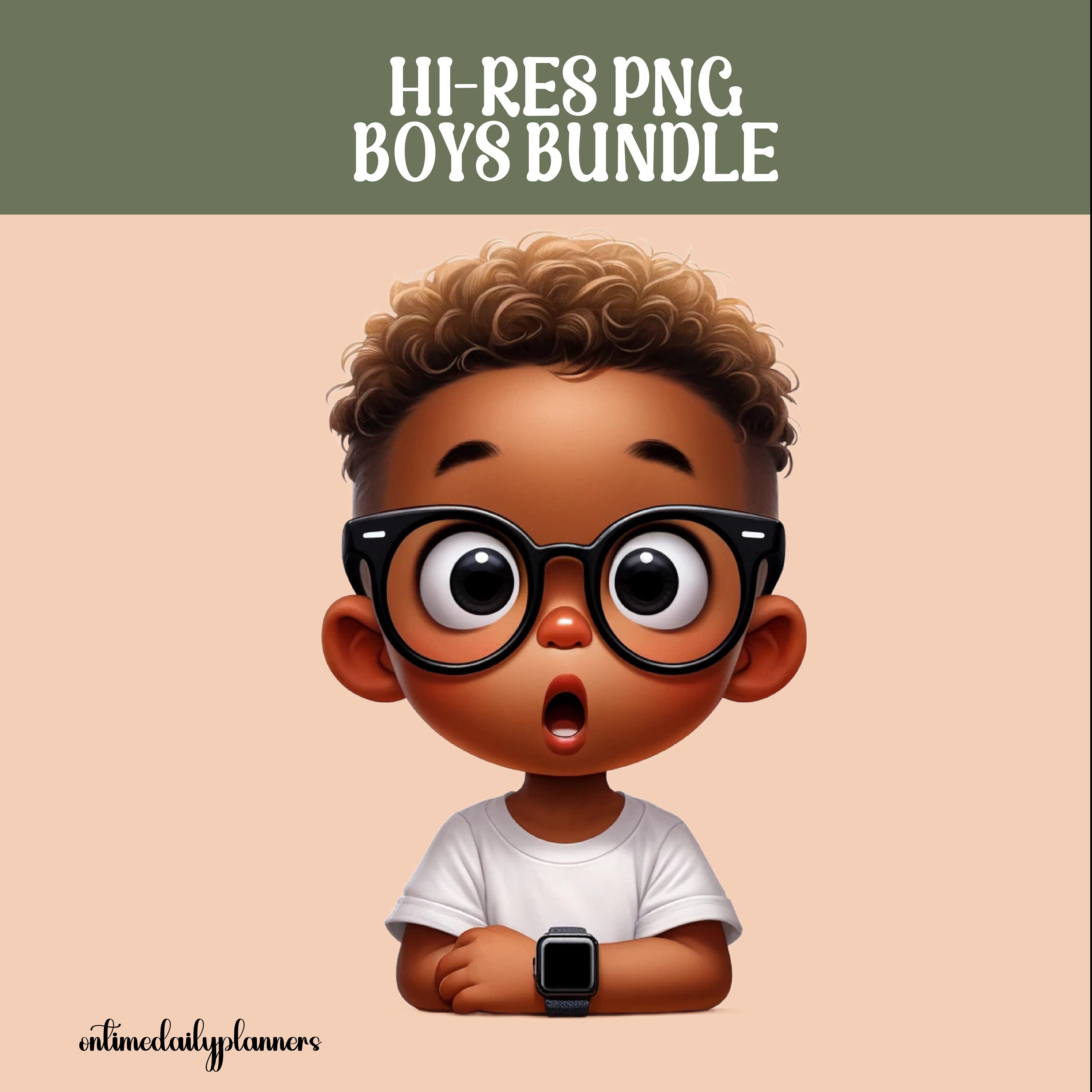 Black Boys Clipart Bundle: African American Kids PNG (digital Download ...