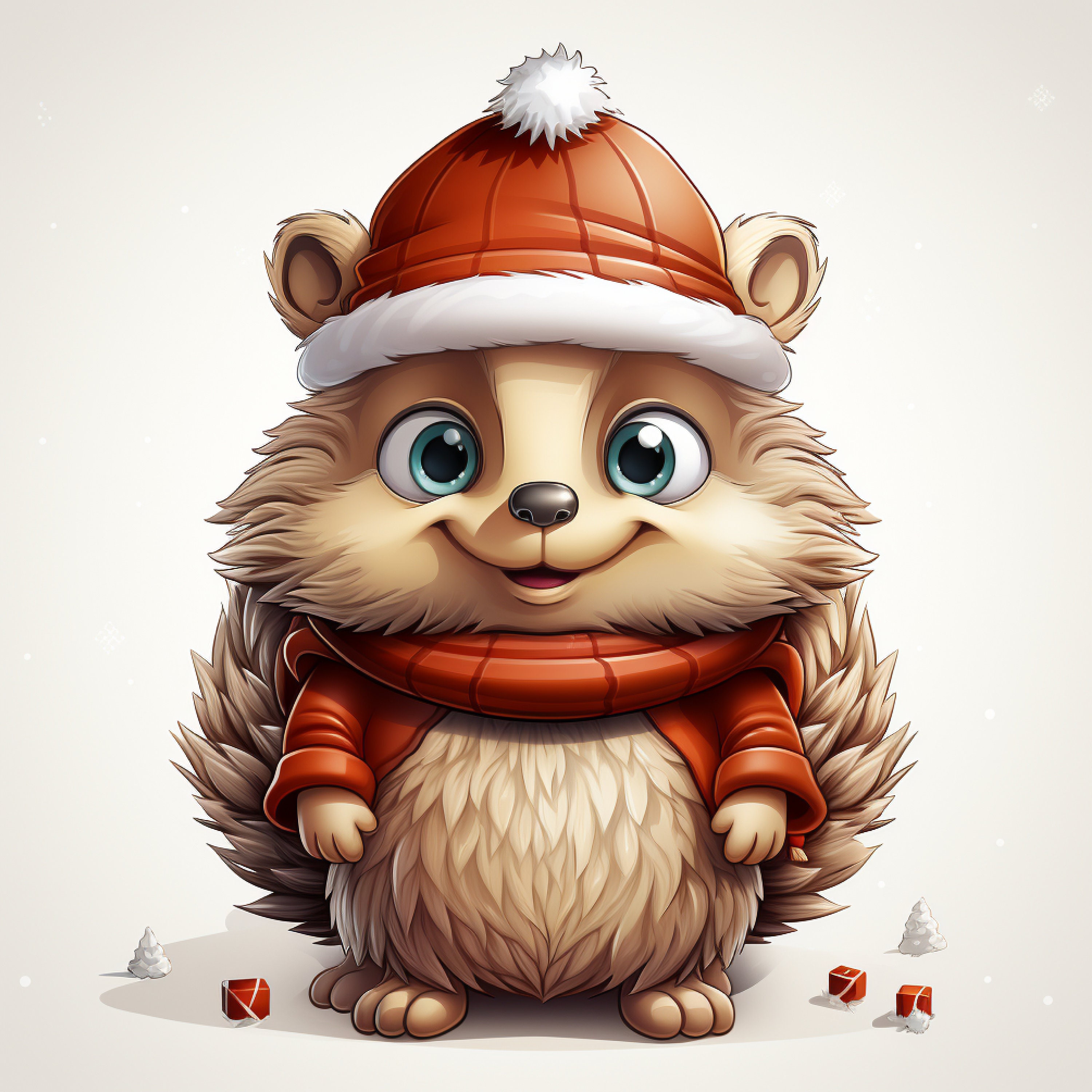 Winter Woodland Animals Christmas Printables, Christmas Card PNG ...