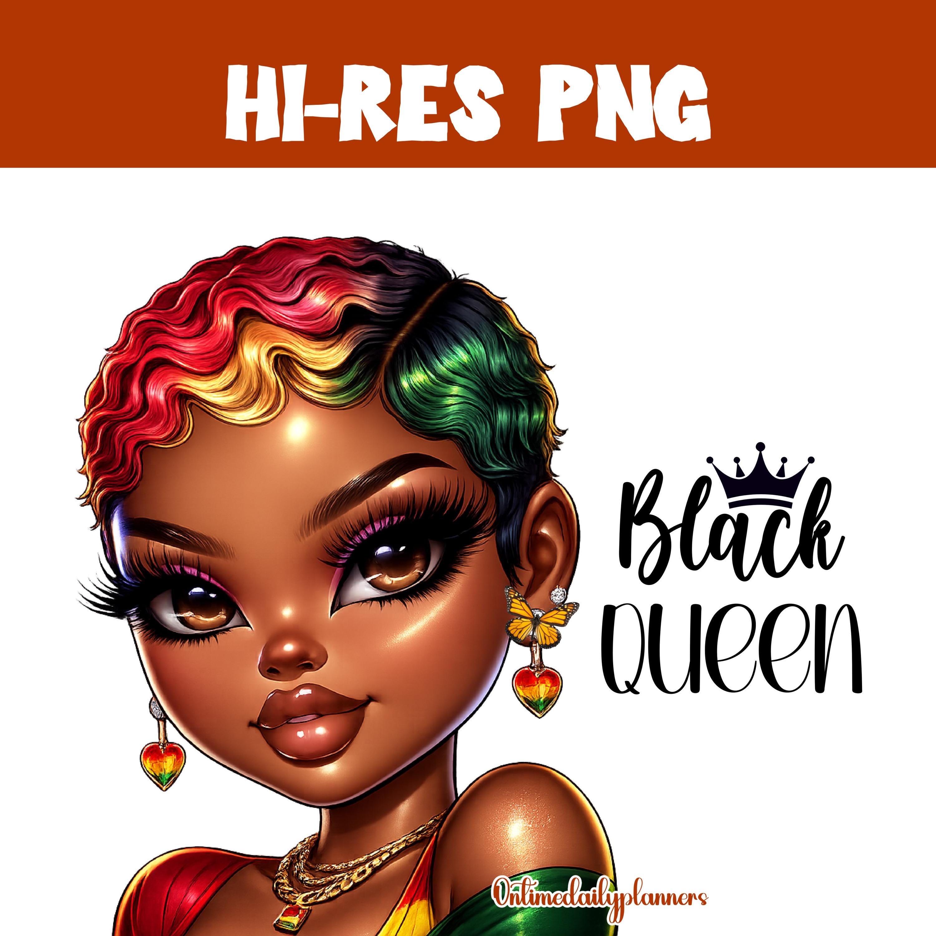 Black Queen PNG Clipart, Black History Month, Chibi-style Digital ...