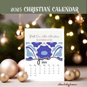 2025 Calendar Christian Calendar Printable PNG, Monthly Calendar PNG ...