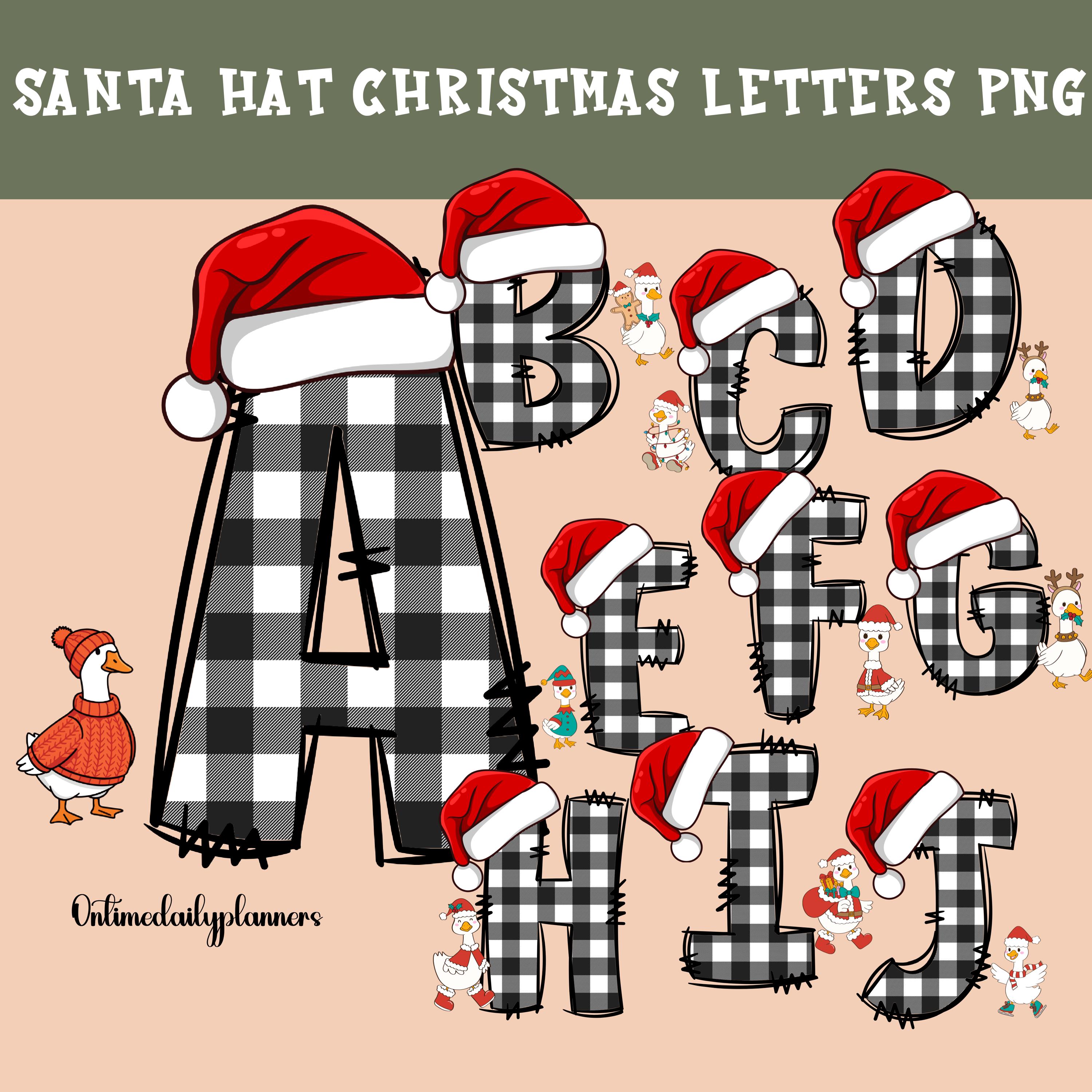 Christmas Doodle Letters PNG Clip Art, Christmas Goose Doodle Letters ...