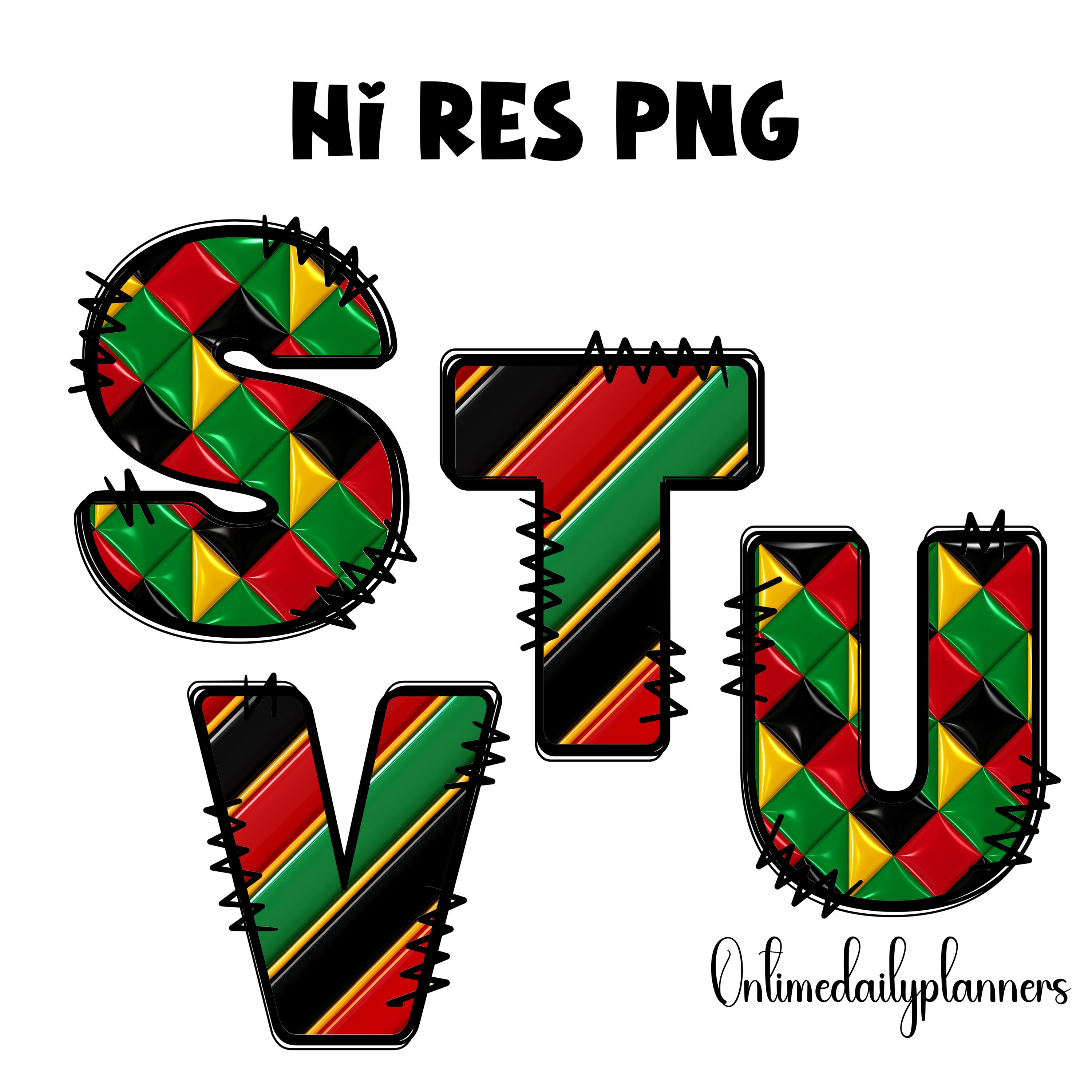 African American Alphabet Clipart, Black History Alphabet PNG ...