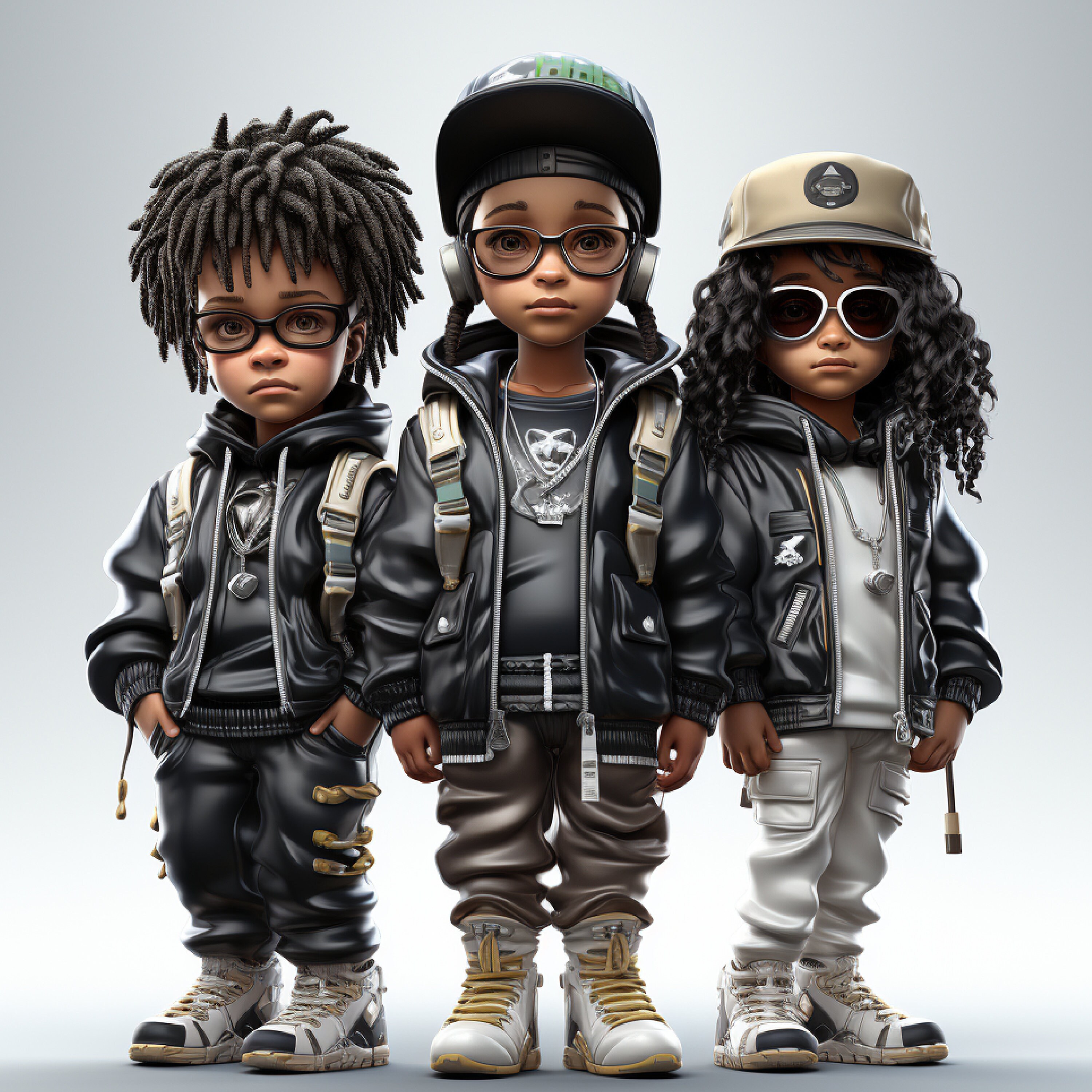 Hip Hop Kids Clipart Black Girls PNG, Kids Birthday Decor Girls and ...