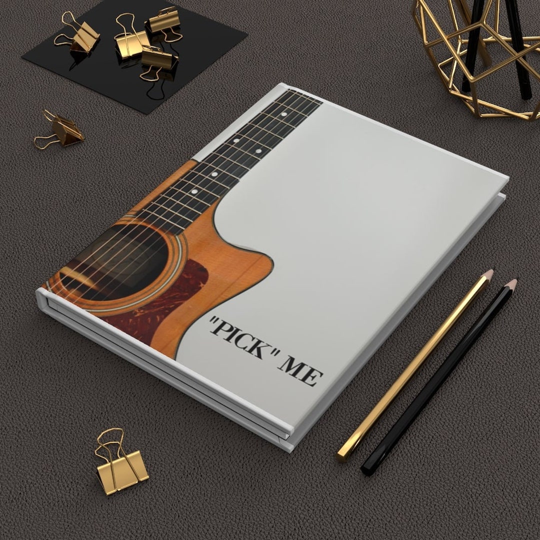 Guitar Themed Hardcover Journal| Song Writer Gift| Song Journal| Guitar ...