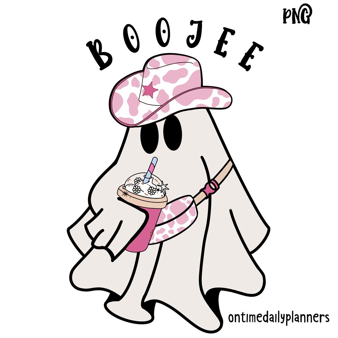 Boojee Cowgirl Ghost, Inspired Ghost PNG Sublimation Design Download ...