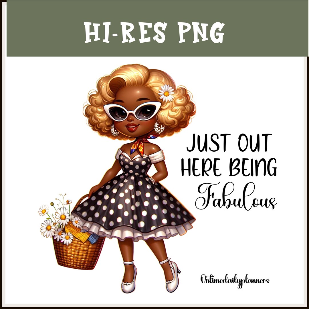 Premium Design African American PNG for Creators and Print on Demand ...