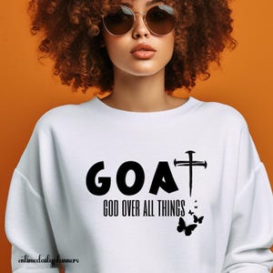 Christian Quote God Over All Things PNG Graphic Design, Bible Verse ...