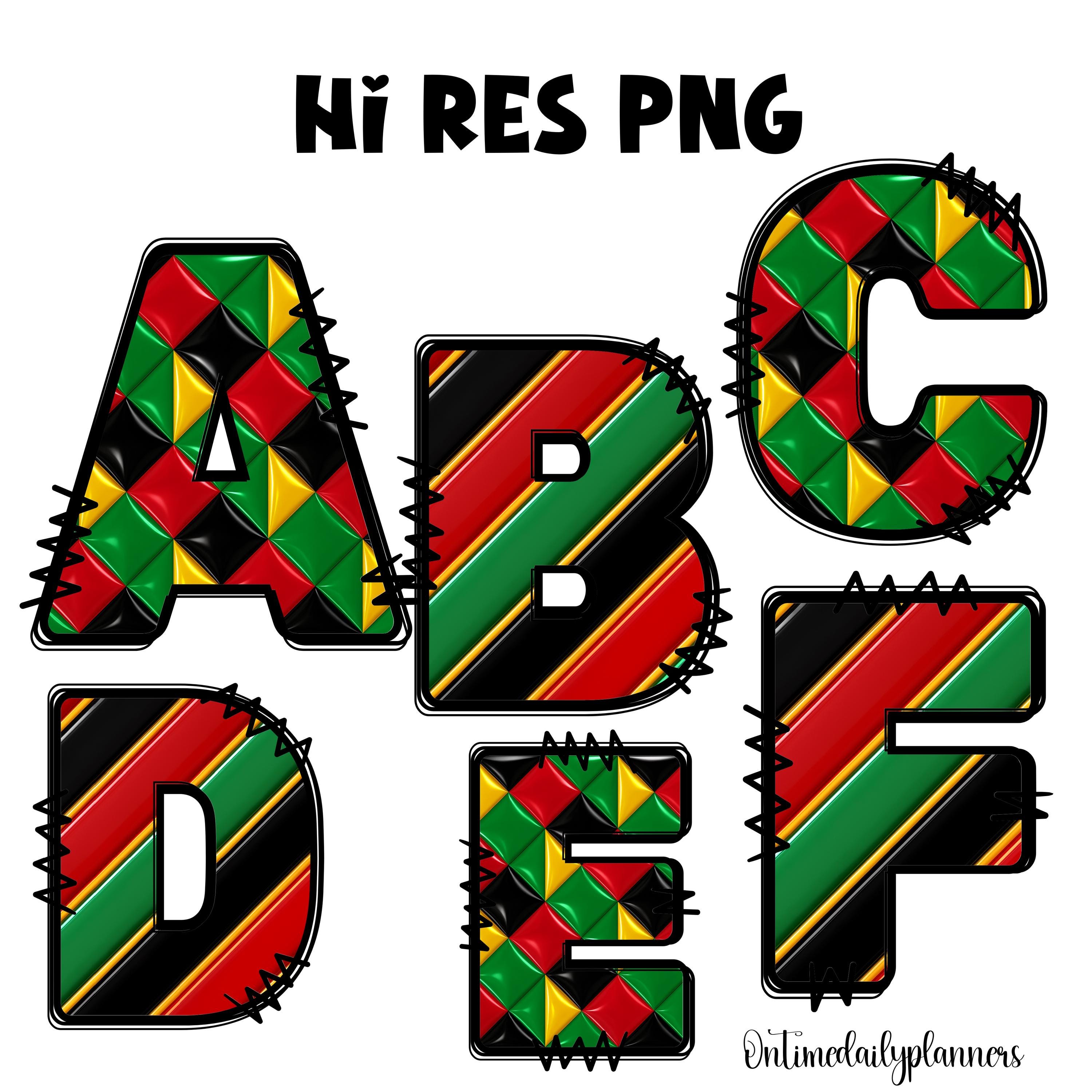 African American Alphabet Clipart, Black History Alphabet PNG ...