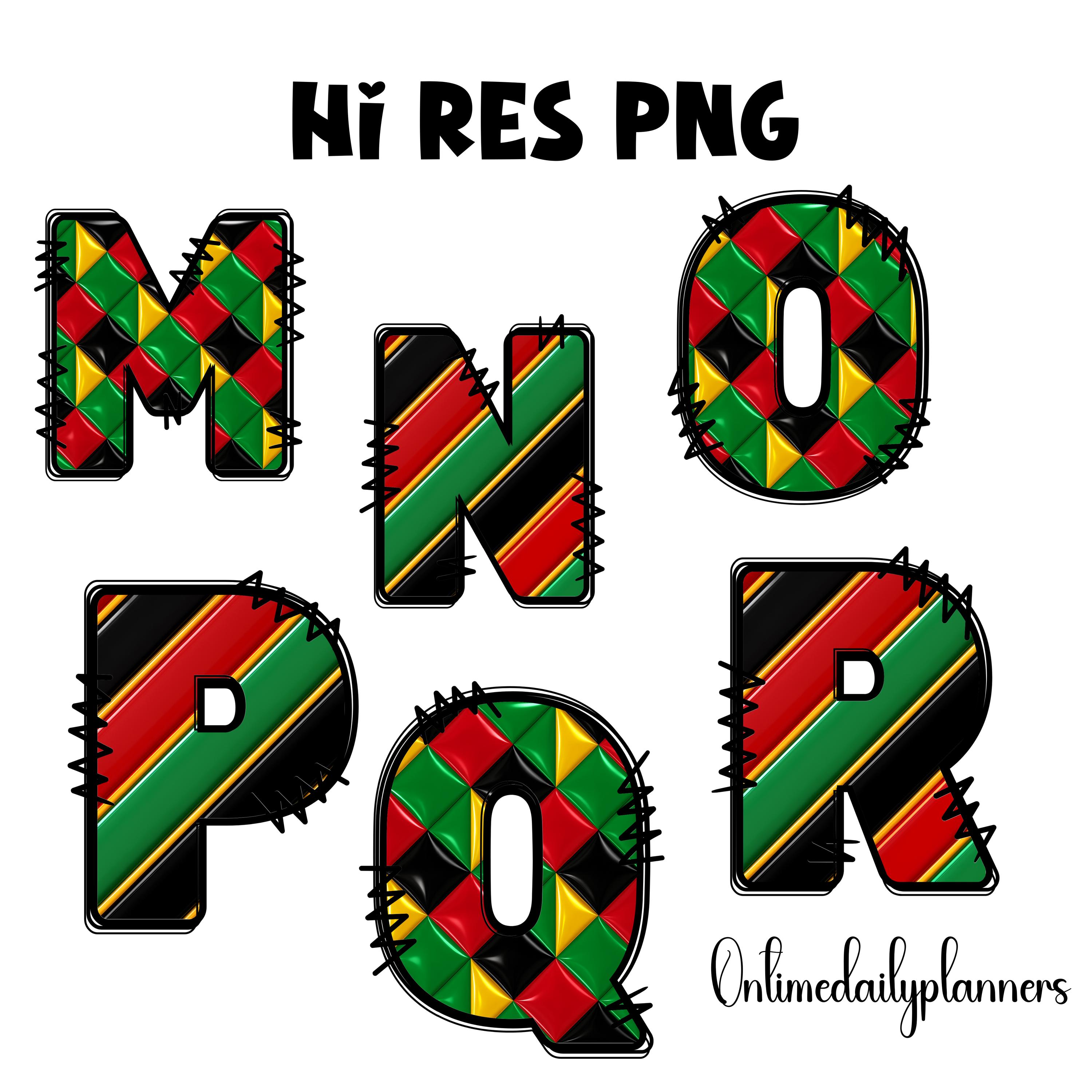 African American Alphabet Clipart, Black History Alphabet PNG ...