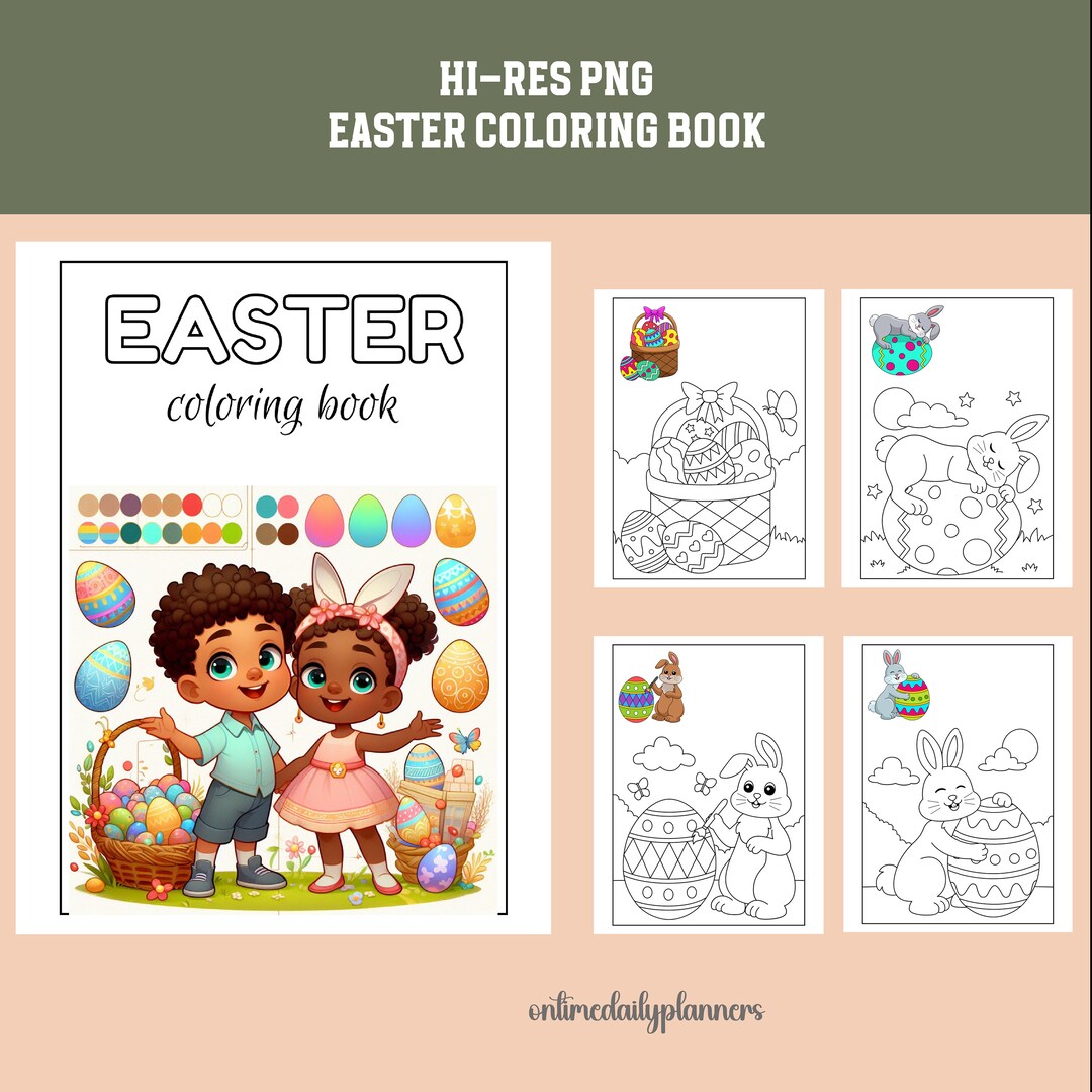 Easter Activity Coloring Pages Instant Download Printable PDF Pages for ...